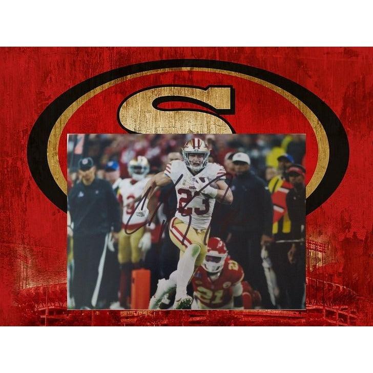 San Francisco, 49ers, Christian McCaffrey, signed, 5x7 photo, with pro ...
