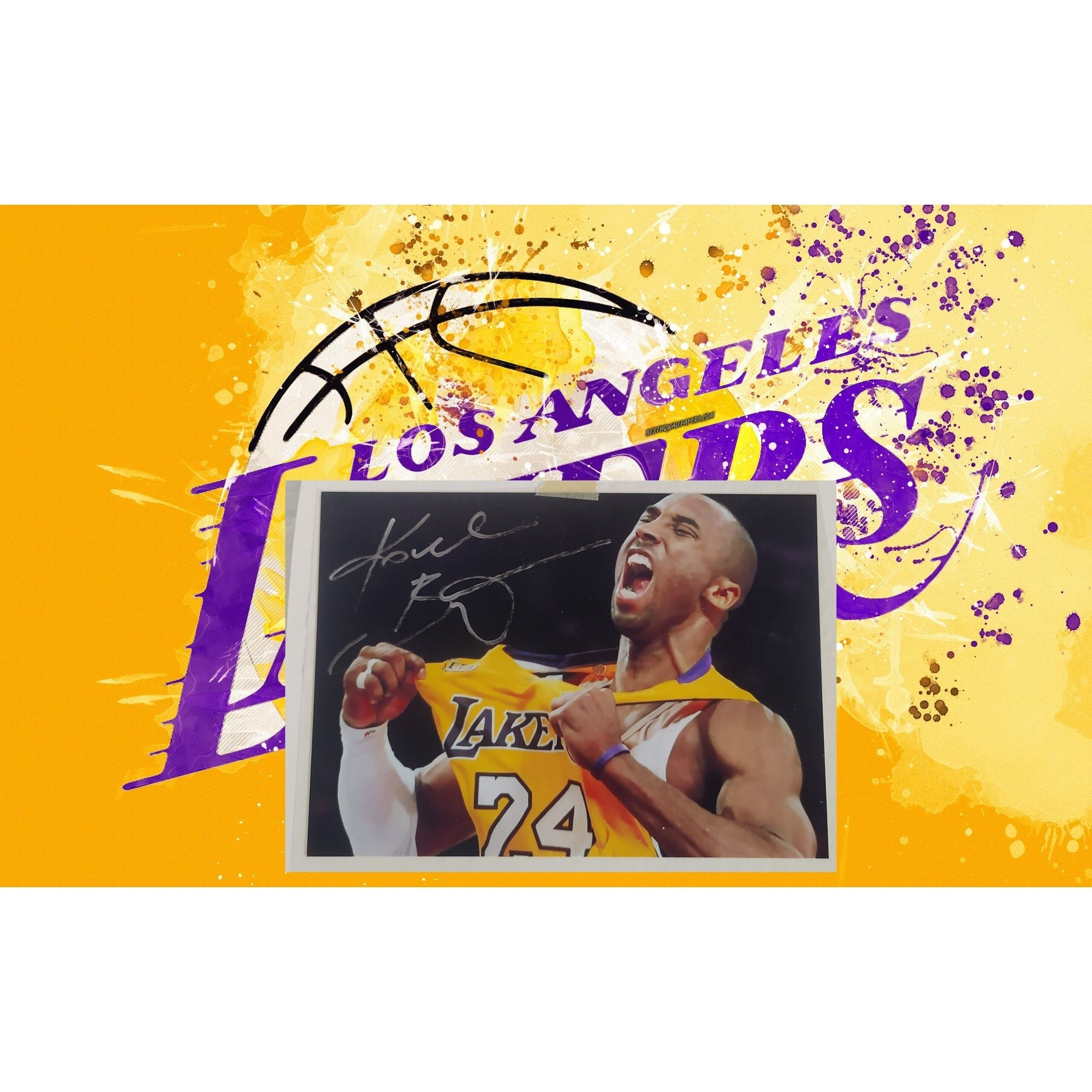 Kobe Bryant Los Angeles Lakers 5x7 photo signed with proof – Awesome Artifacts