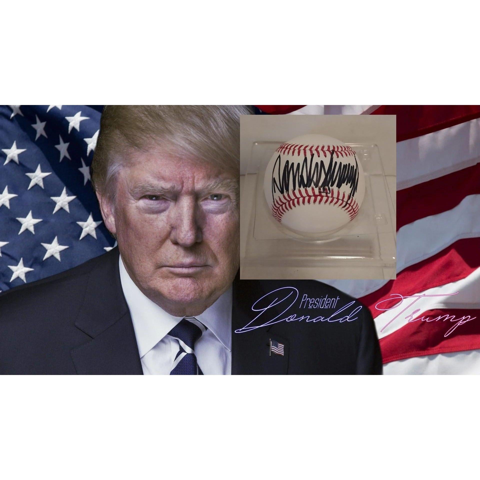 Trump Signed Rawlings MLB Baseball with Proof – Awesome Artifacts