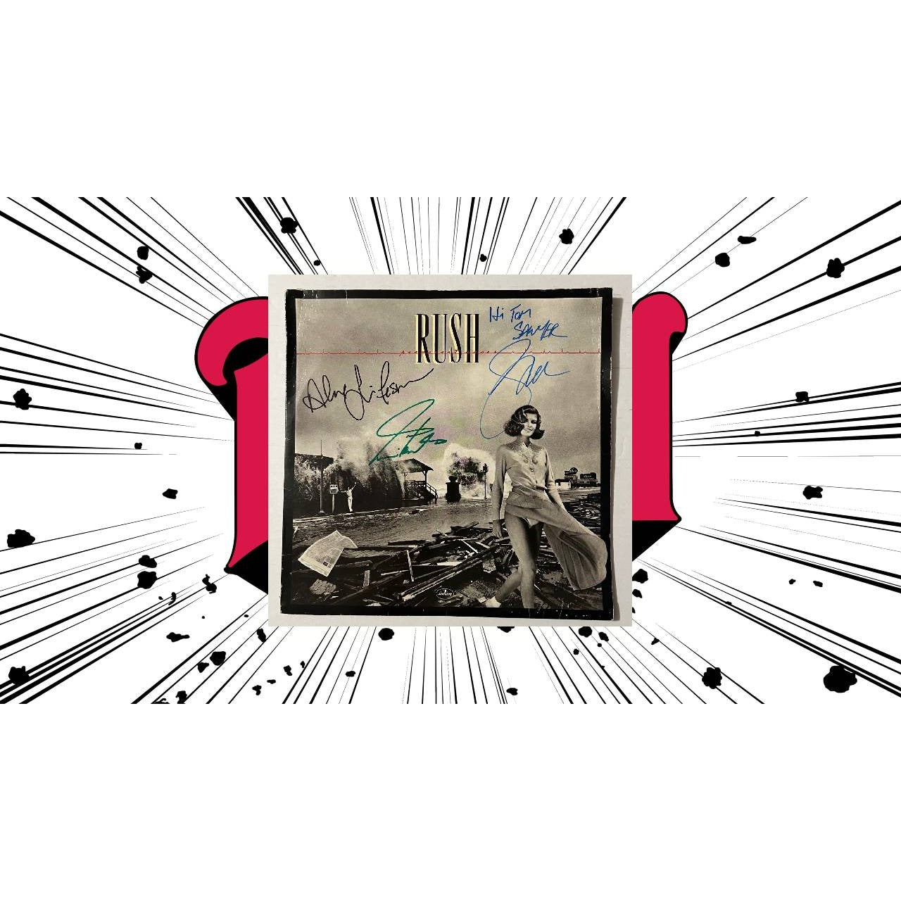 Rush Neil Peart, Geddy Lee Alex Lifeson Permanent Waves original lp si – Awesome Artifacts
