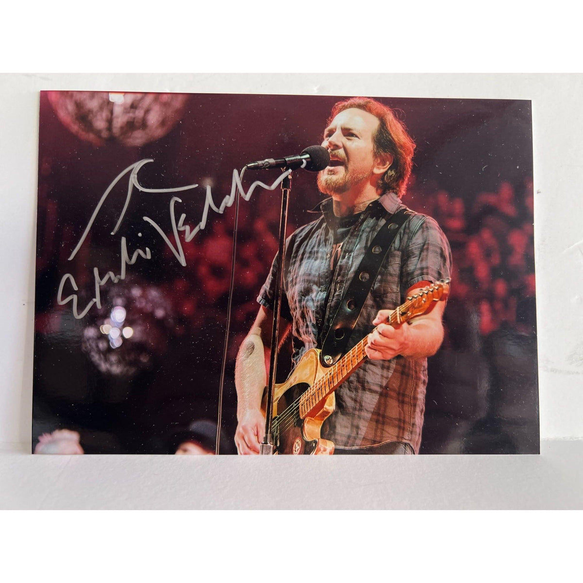 Eddie Vedder lead singer Pearl Jam 5x7 photo signed with proof ...