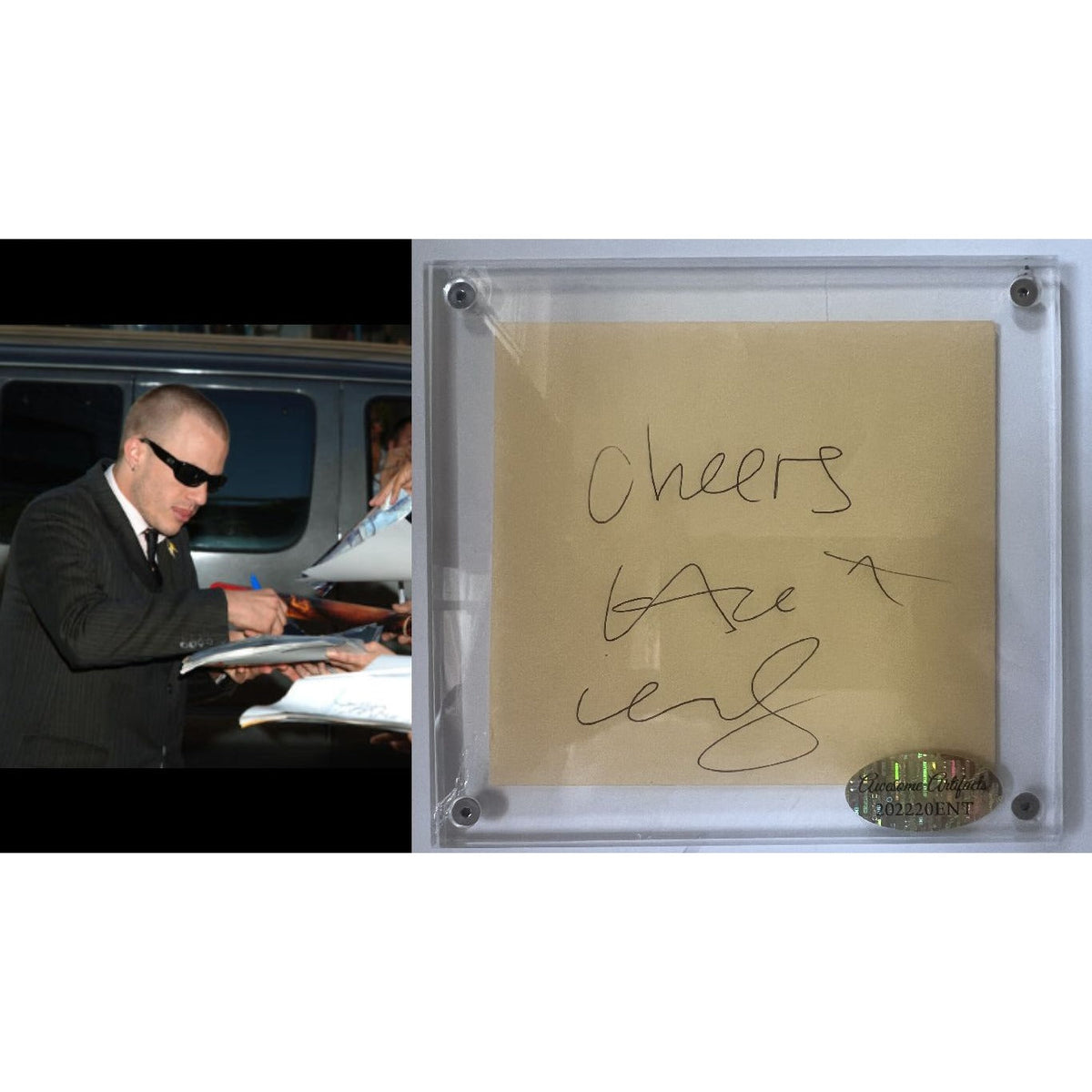 Heath Ledger signed and inscribed 4x6 autograph page book signed ...