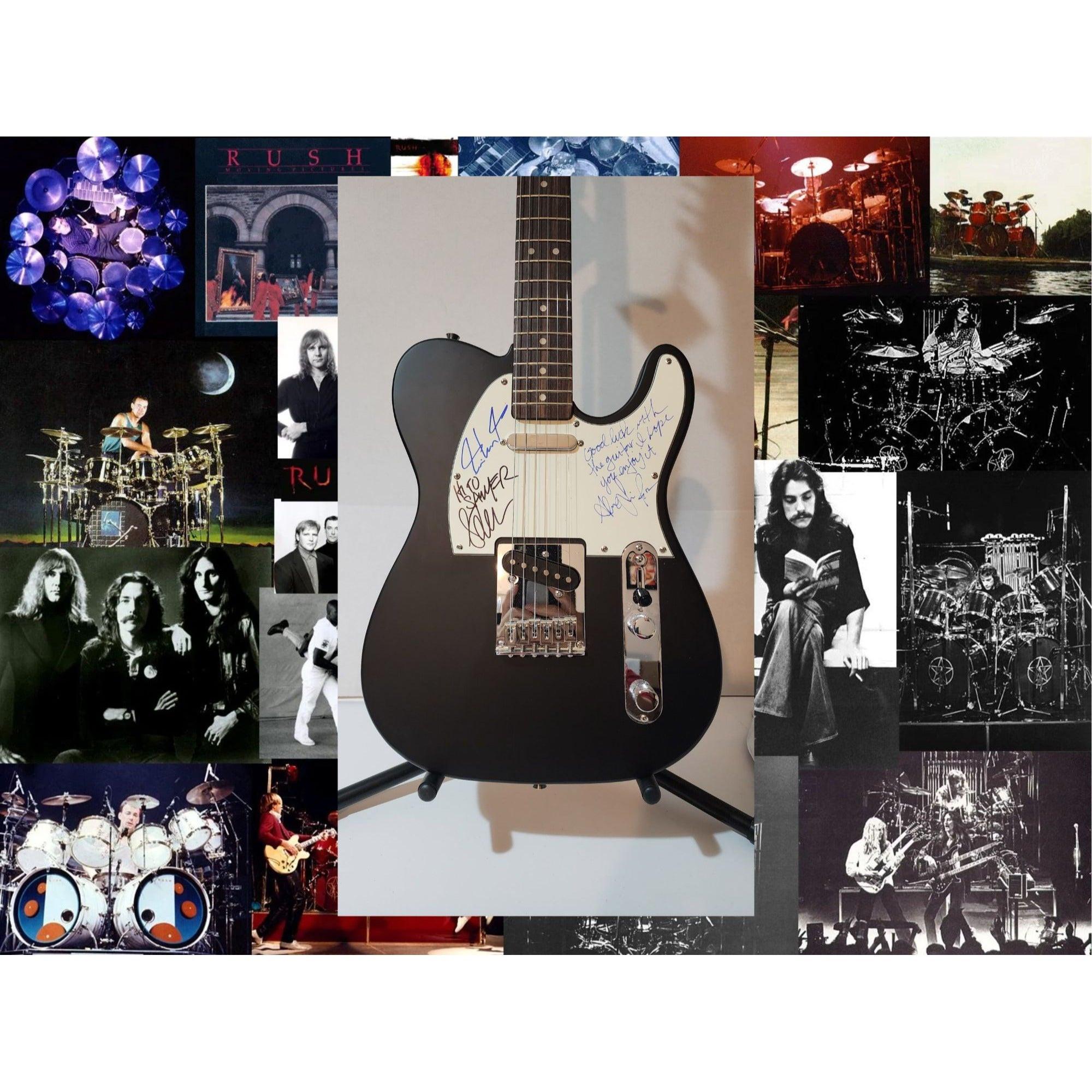 Neil Peart, Alex Lifeson, Geddy Lee Rush original Fender telecaster fu