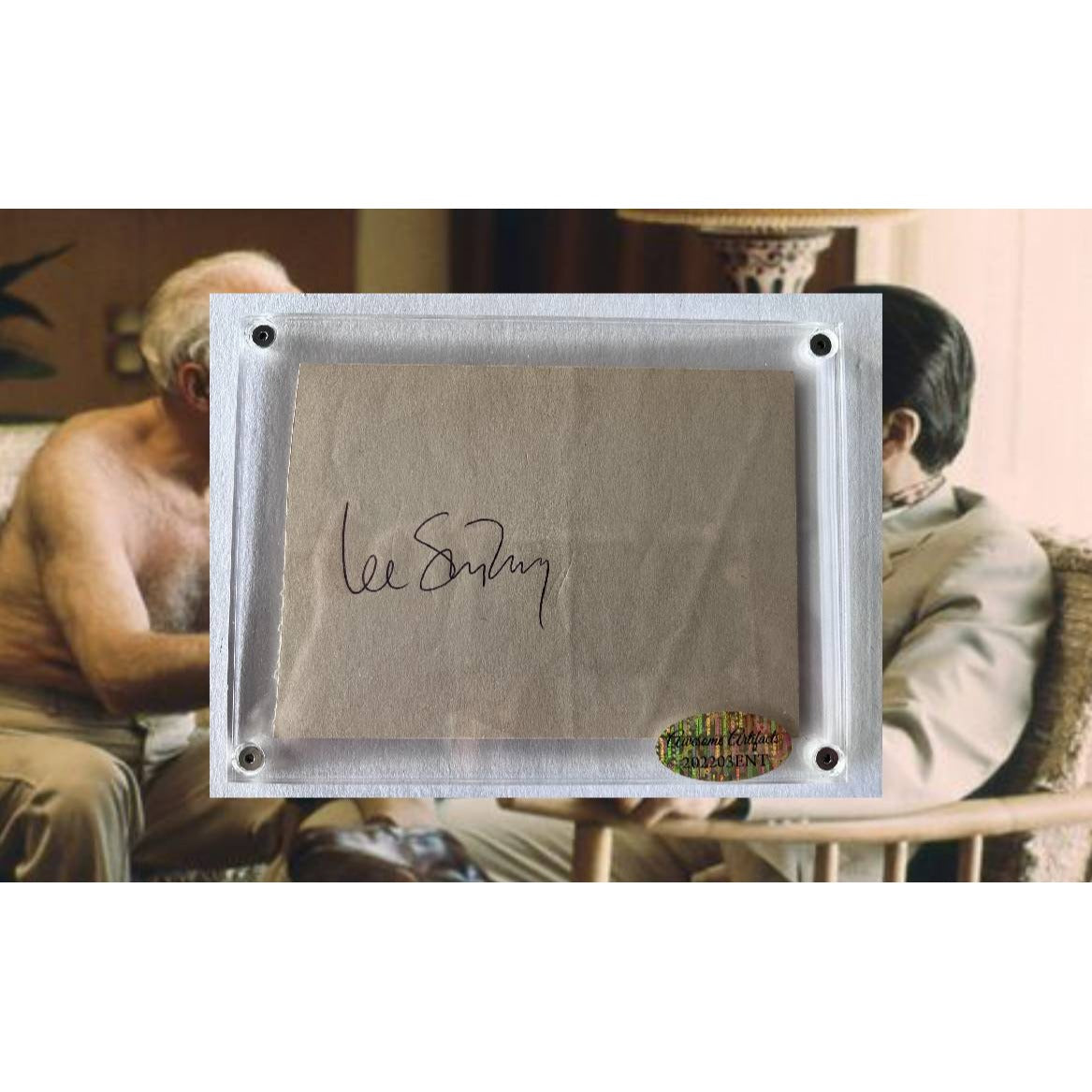 Lee Strasberg "Hyman Roth Godfather Part II" autograph book page signe ...
