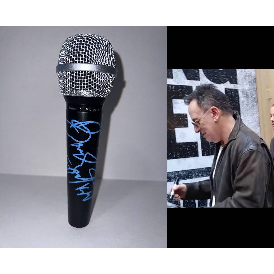 Bruce Springsteen One of a Kind microphone signed with proof – Awesome ...