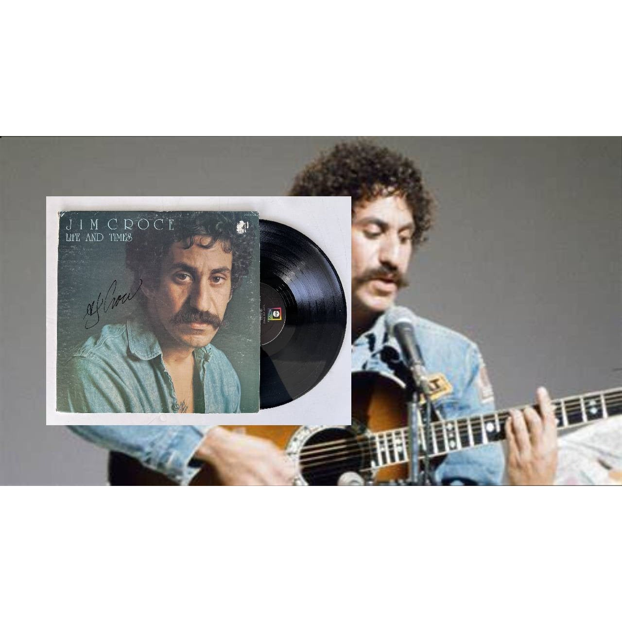 Jim Croce 'Life and Times' original LP signed - Awesome Artifacts