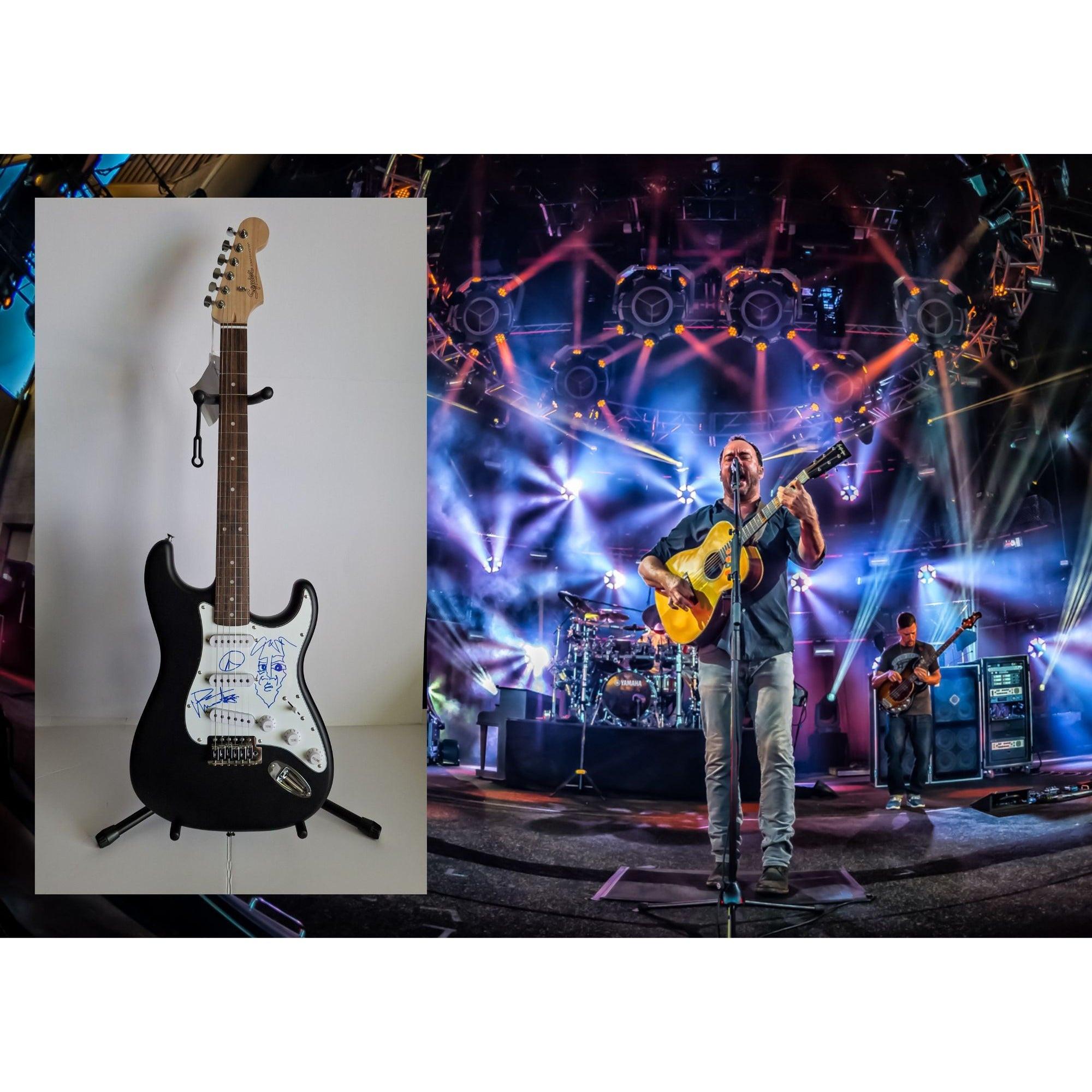 Fender Stratocaster electric guitar, Dave Mathews signed with sketch e