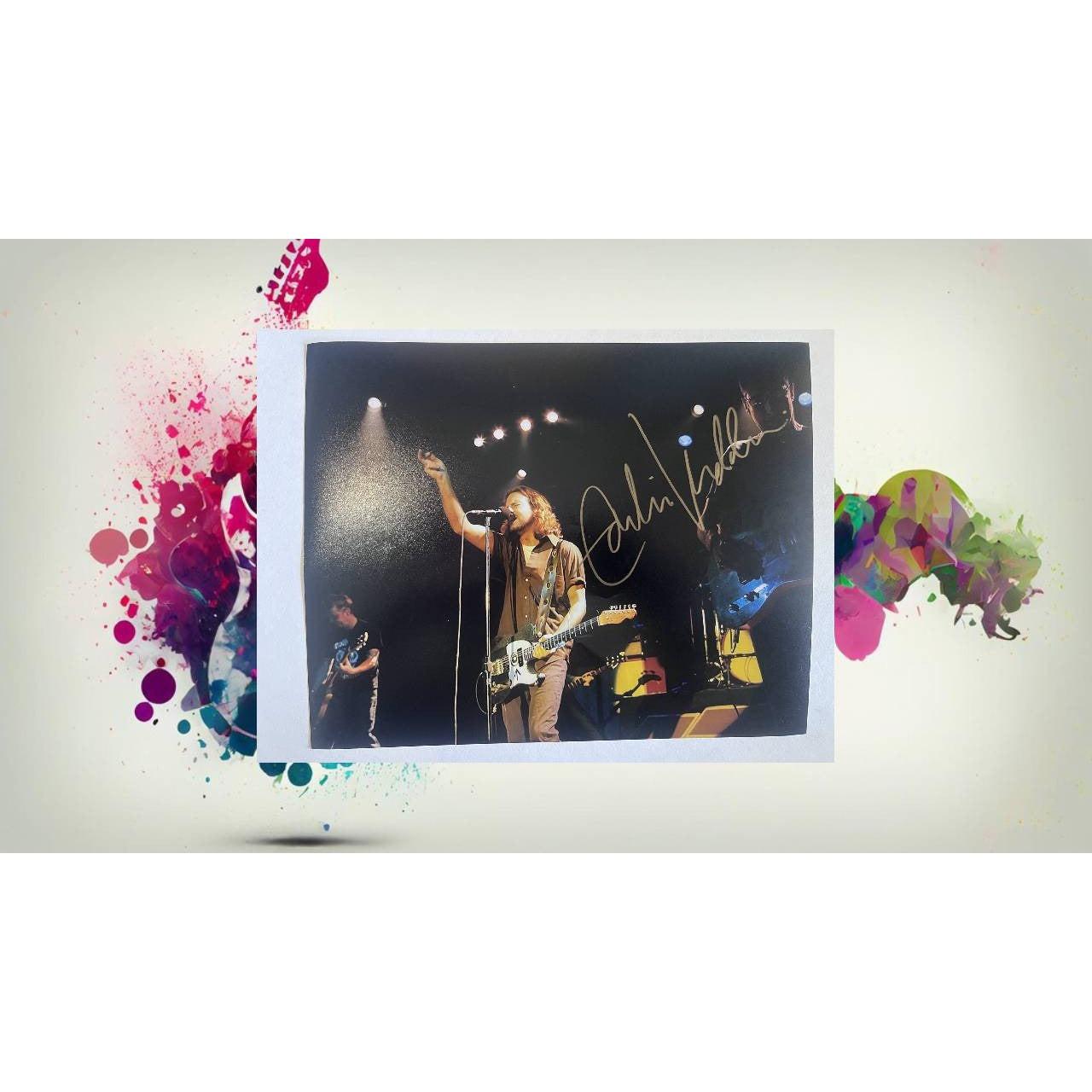 Pearl Jam lead singer Eddie Vedder 8x10 photo signed with proof