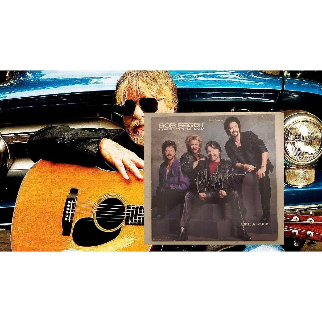 Bob Seger "Like a Rock" original album LP signed with proof – Awesome ...