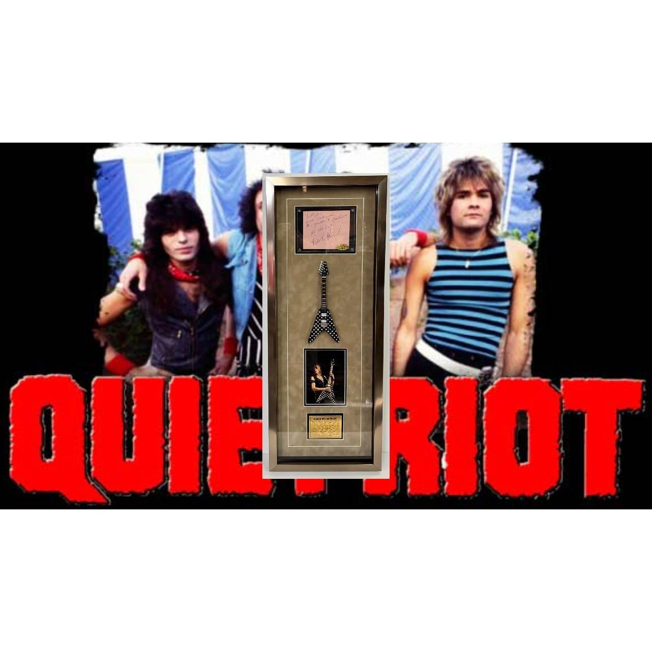 Randy Rhoads Quiet Riot hand inscribed and signed with proof & Museum ...