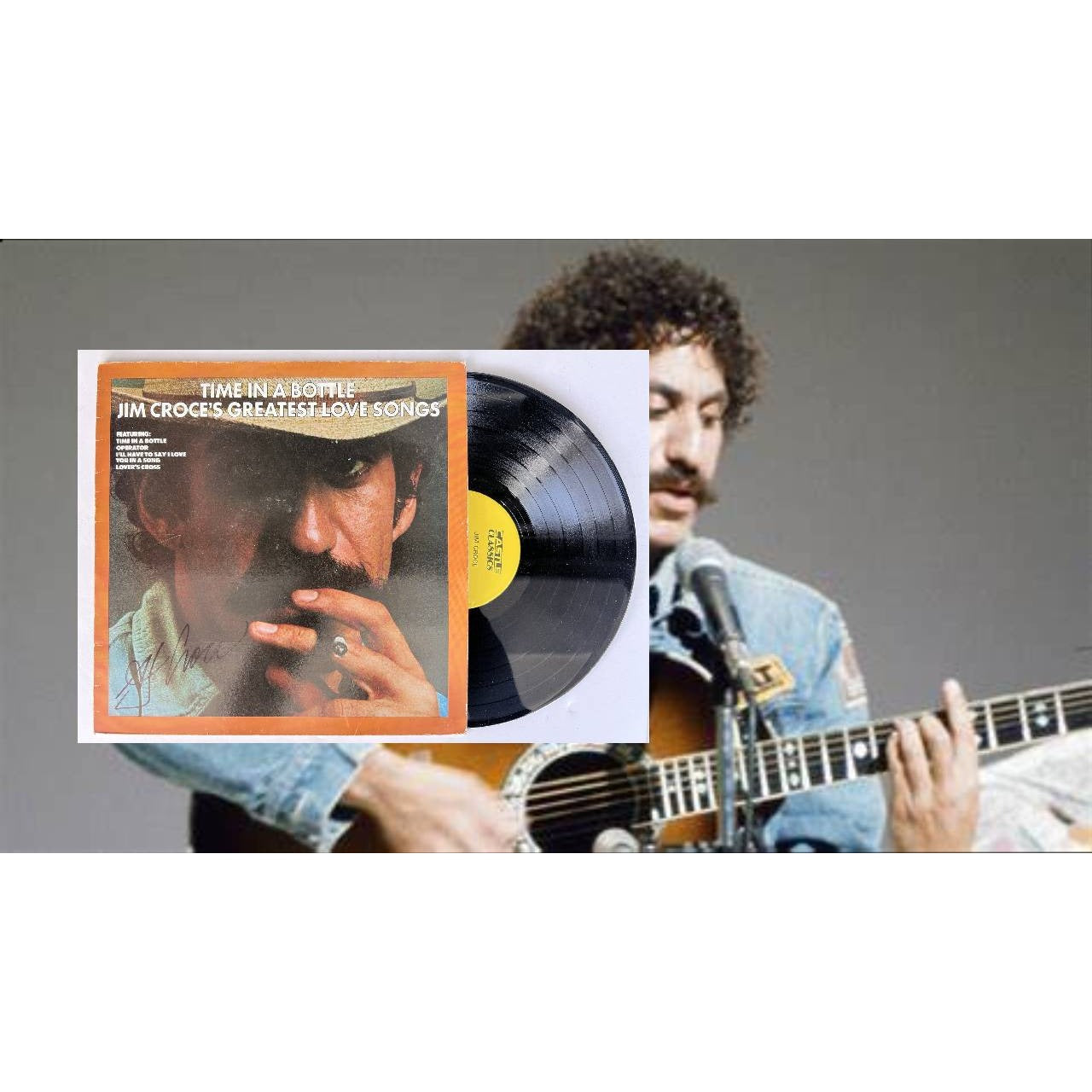 Jim Croce 'Greatest Love Songs' original LP signed - Awesome Artifacts