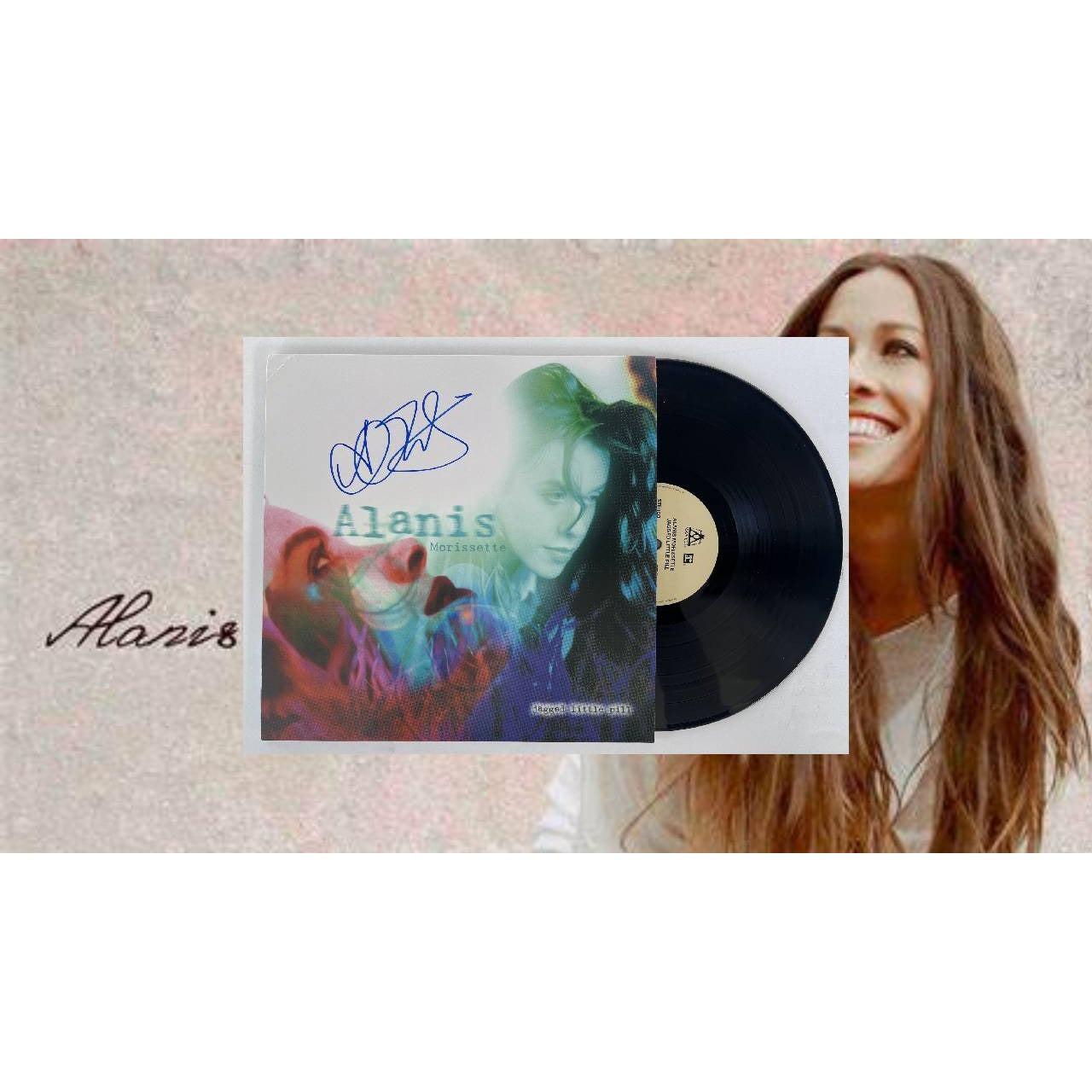 Alanis Morissette "Jagged Little Pill" LP signed with proof - Awesome