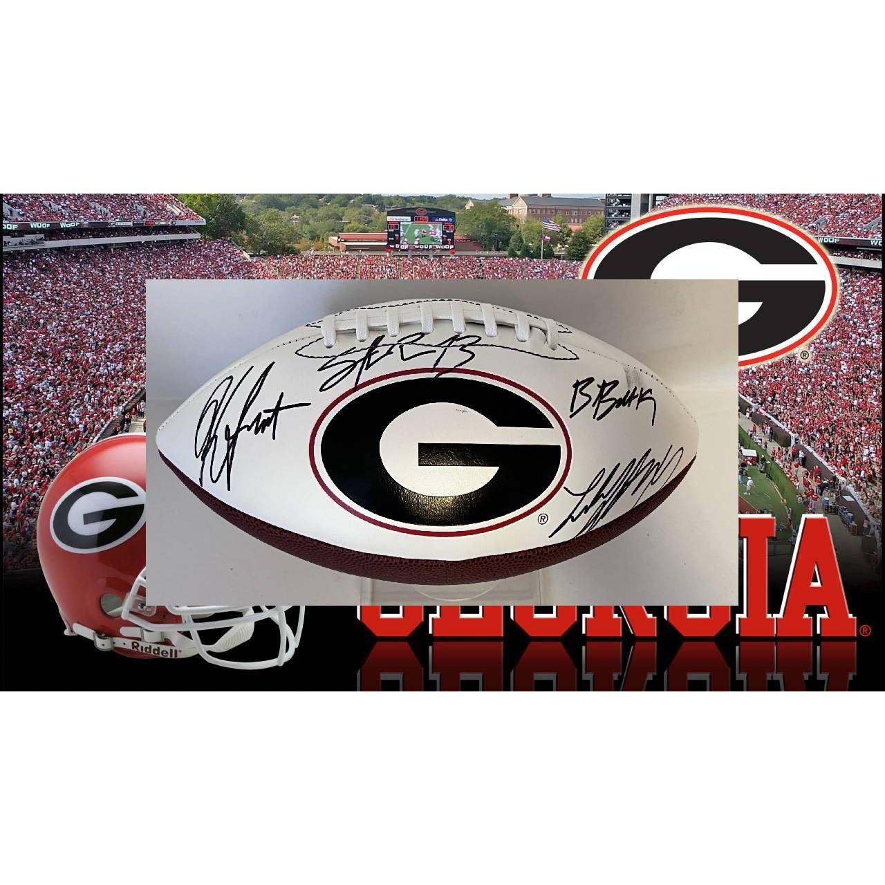 Georgia Bulldogs full size logo football Kirby Smart Stetson Bennett B ...