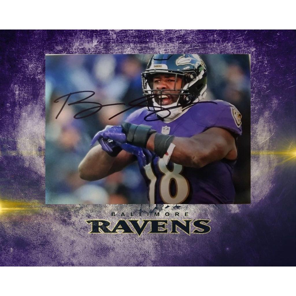 Baltimore, Raven, Roquan Smiths, signed, 5x7 photo - Awesome Artifacts