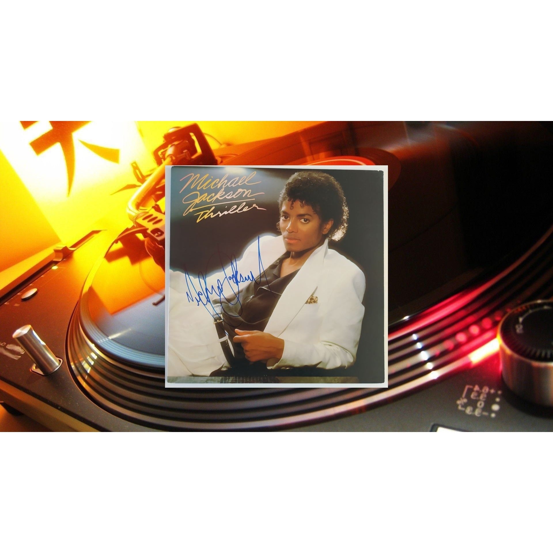 Michael Jackson original Thriller LP signed with proof – Awesome Artifacts