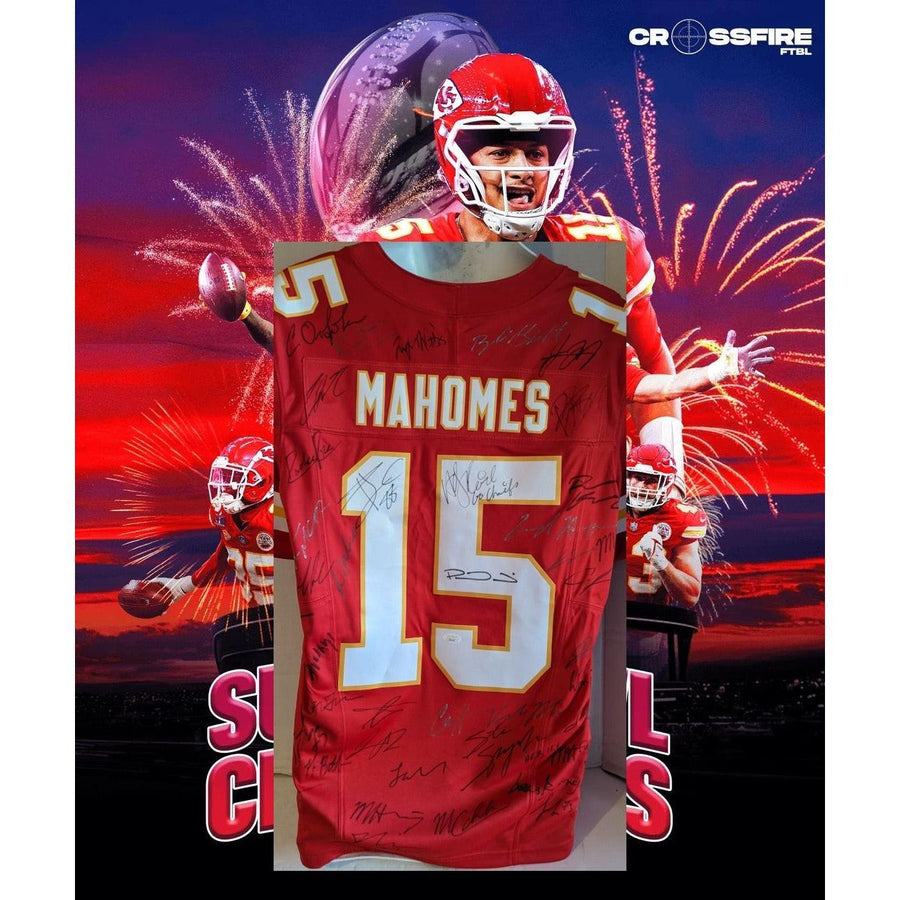 Kansas City Chiefs Patrick Mahomes , Travis Kelce, & Andy Reid Super B