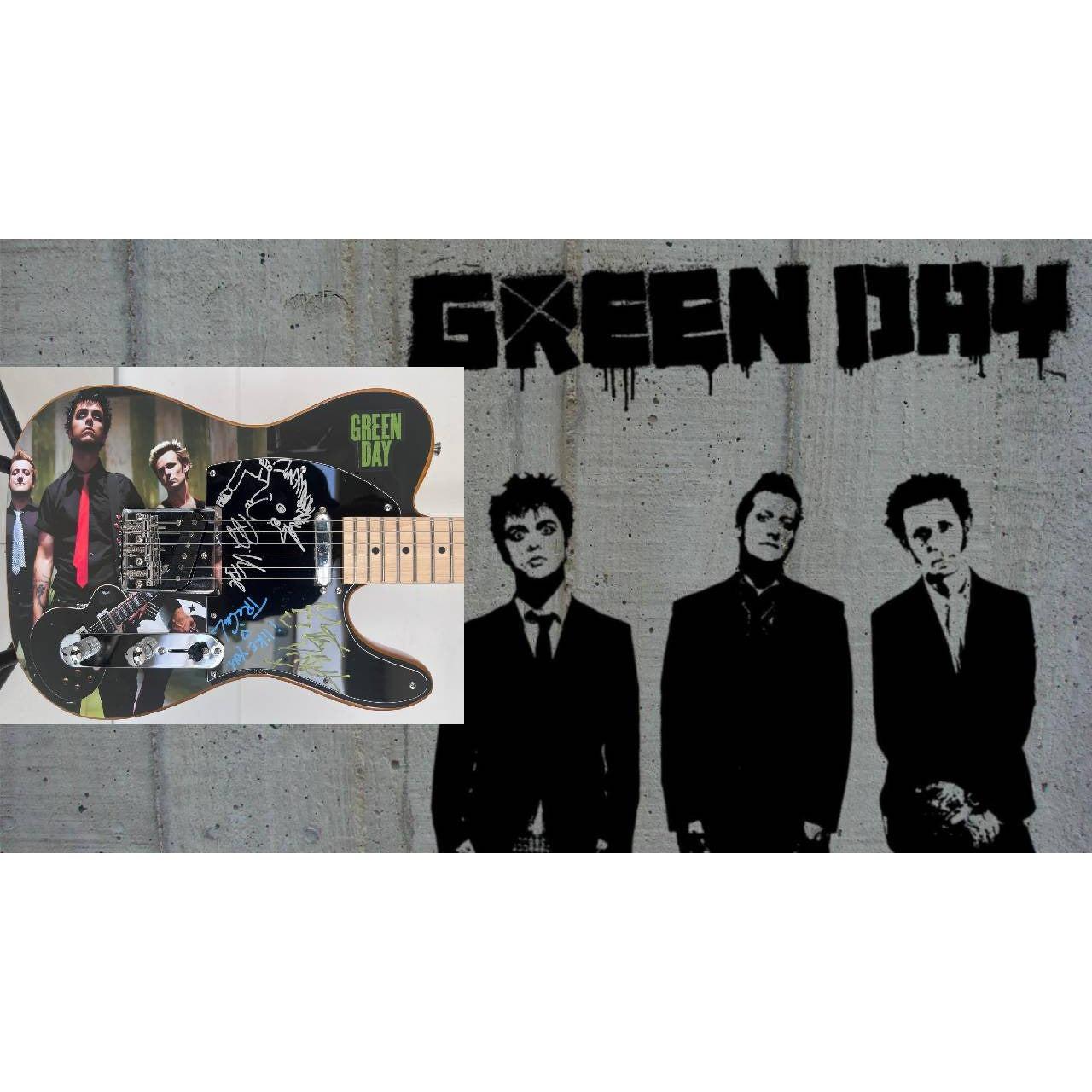 Green Day Billie Joe Armstrong Tré Cool Telecaster electric guitar sig