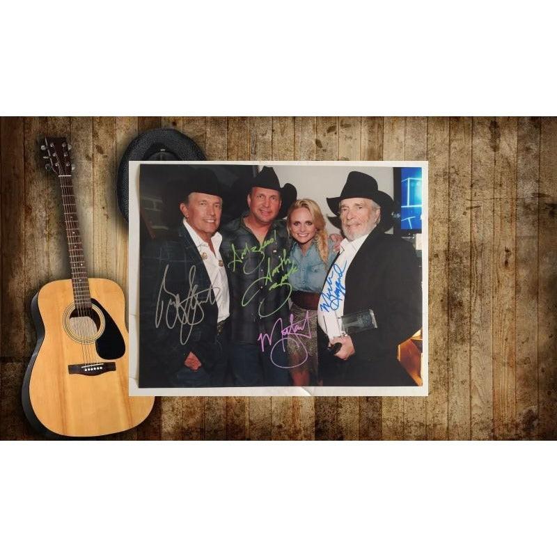 George Strait Garth Brooks Miranda Lambert Merle Haggard 11x14 photo