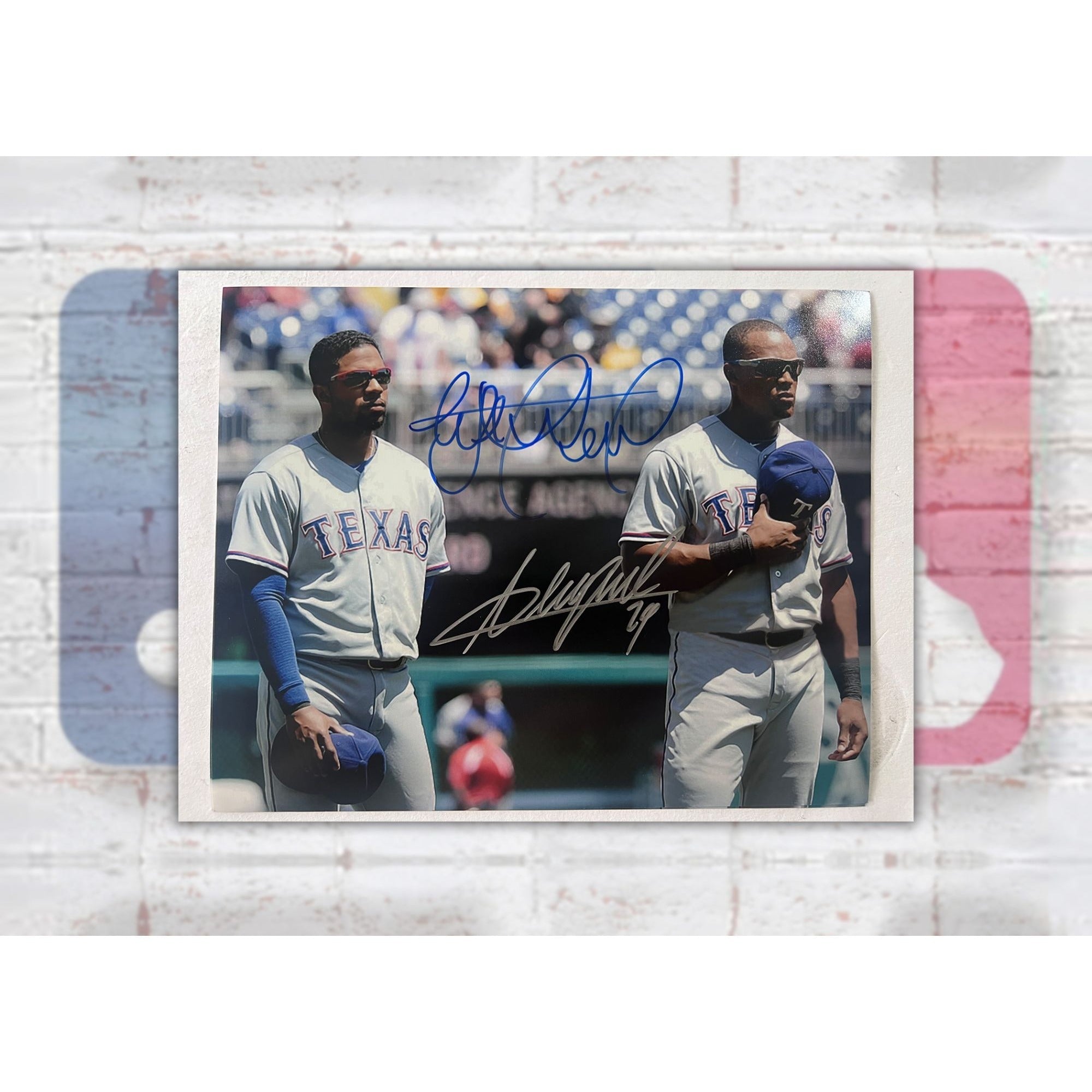 Texas Rangers Adrian Beltre Elvis Andrews 8x10 photo signed - Awesome