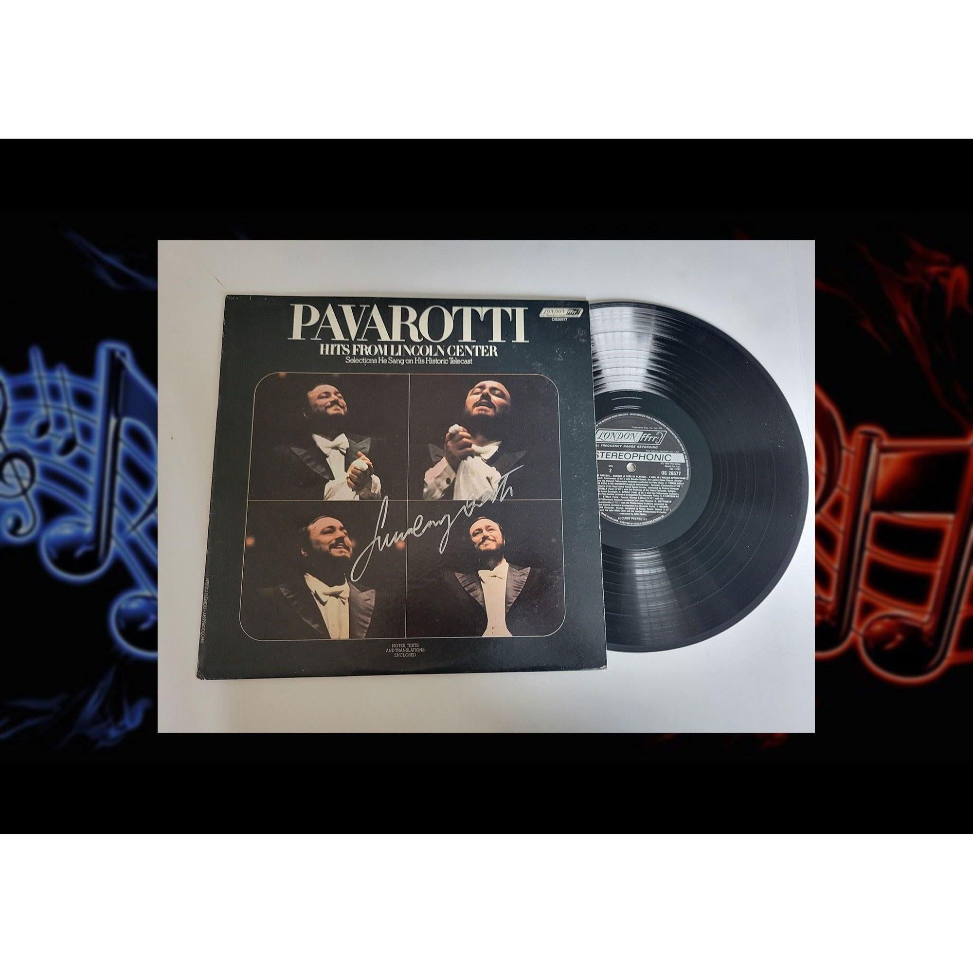 Luciano Pavarotti LP signed with proof - Awesome Artifacts