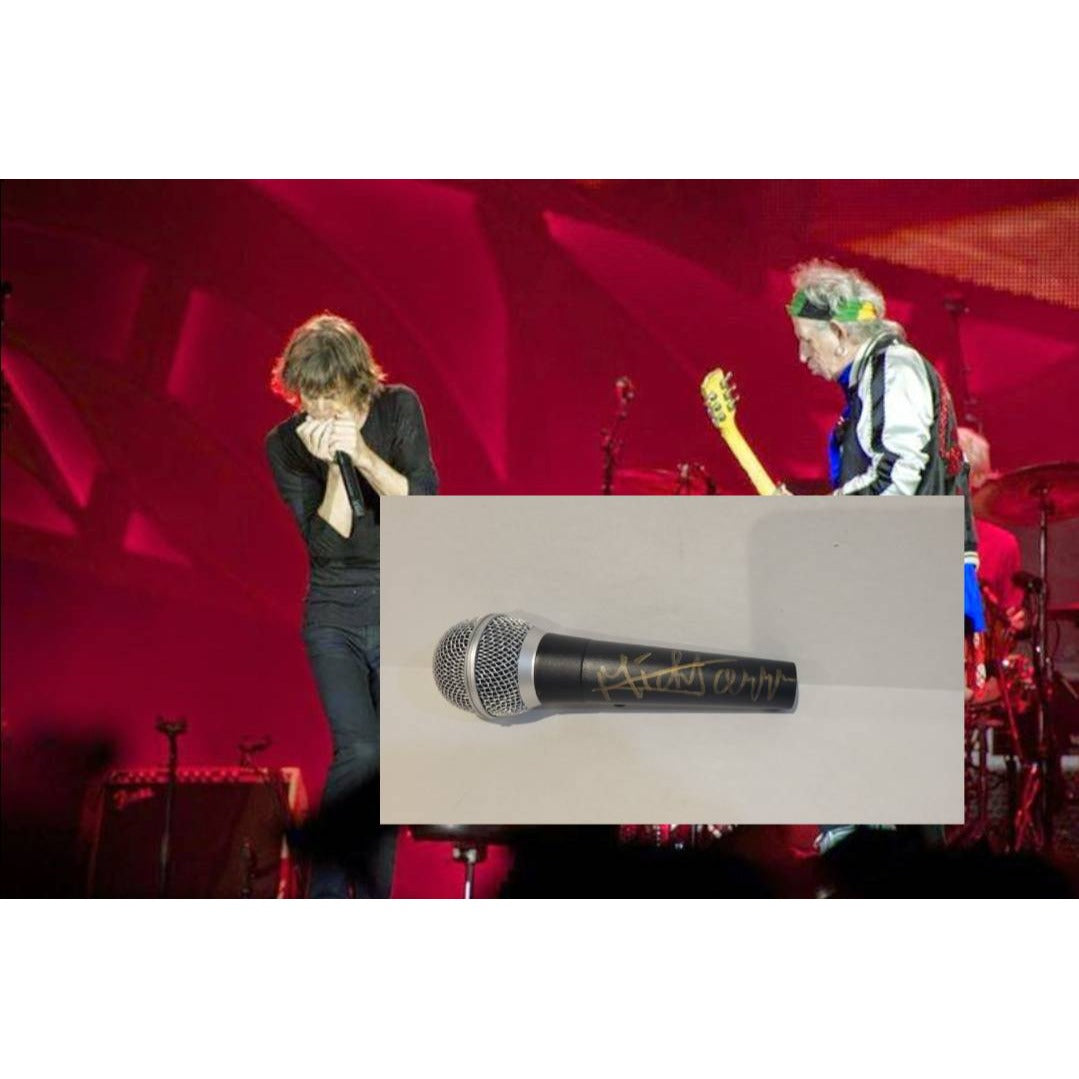 Mick Jagger Rolling Stones lead singer microphone signed with proof