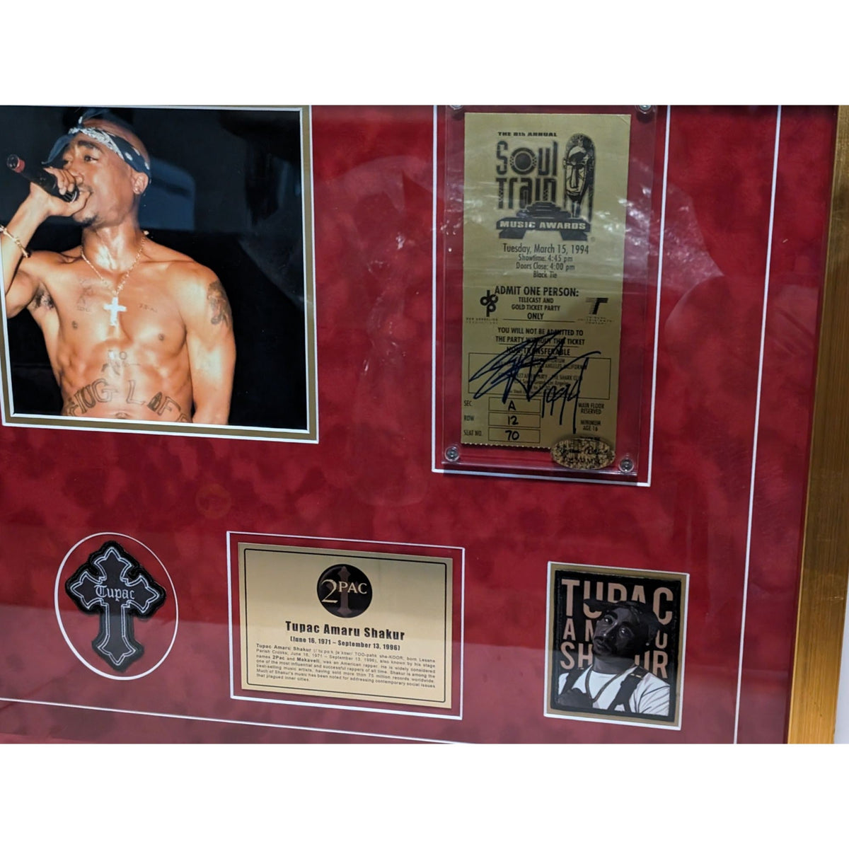 Tupac Amaru Shakur "2Pac" 1994 Soul Train Music Awards ticket signed ...