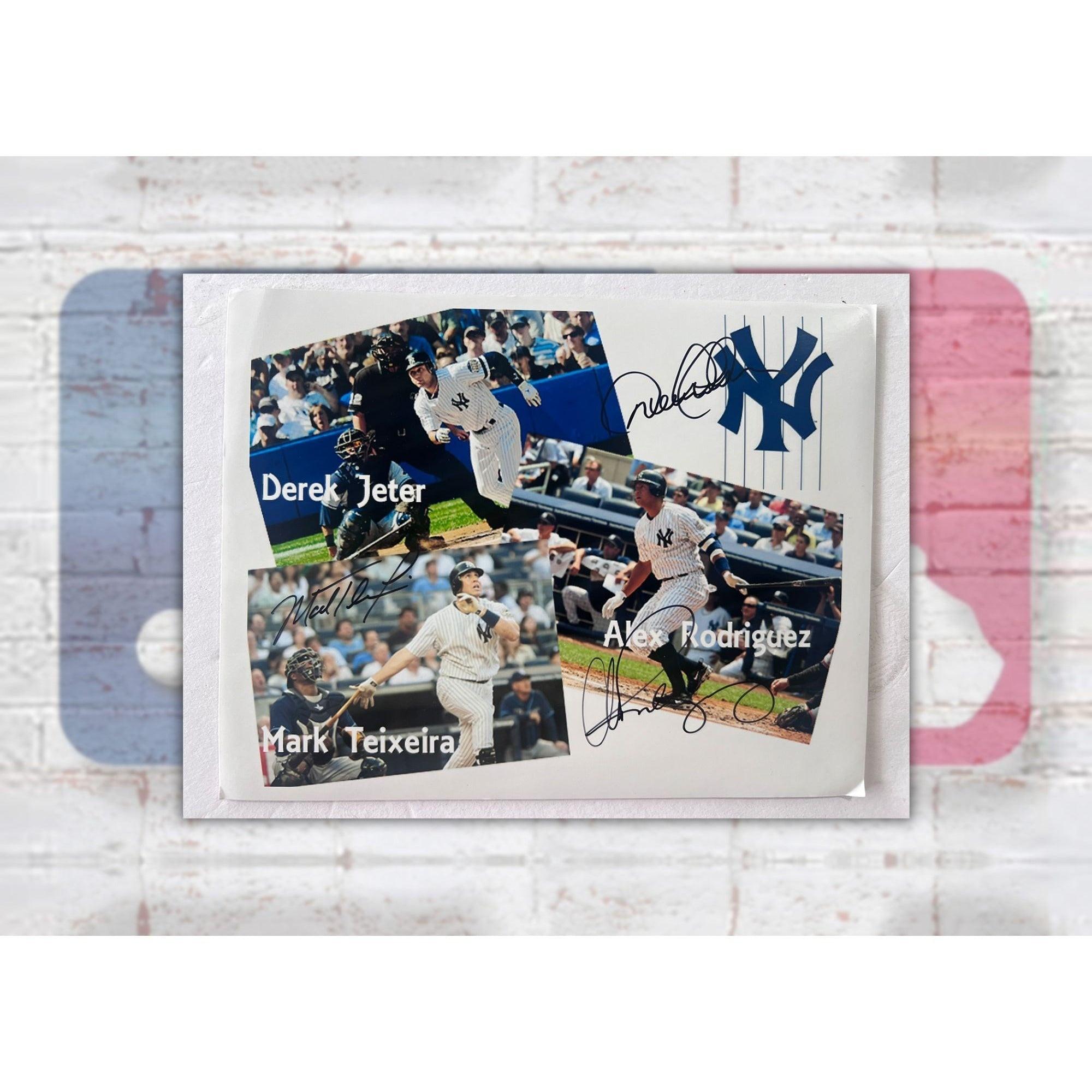 New York Yankees Derek Jeter, Alex Rodriguez, Mark Teixeira 8x10 photo