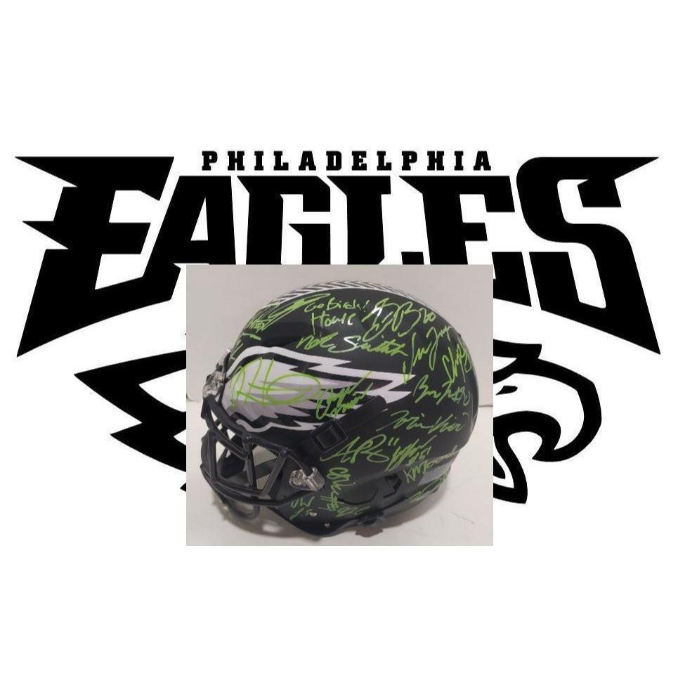 Philadelphia Eagles Schutt full size speed helmet 2024-25 team signed