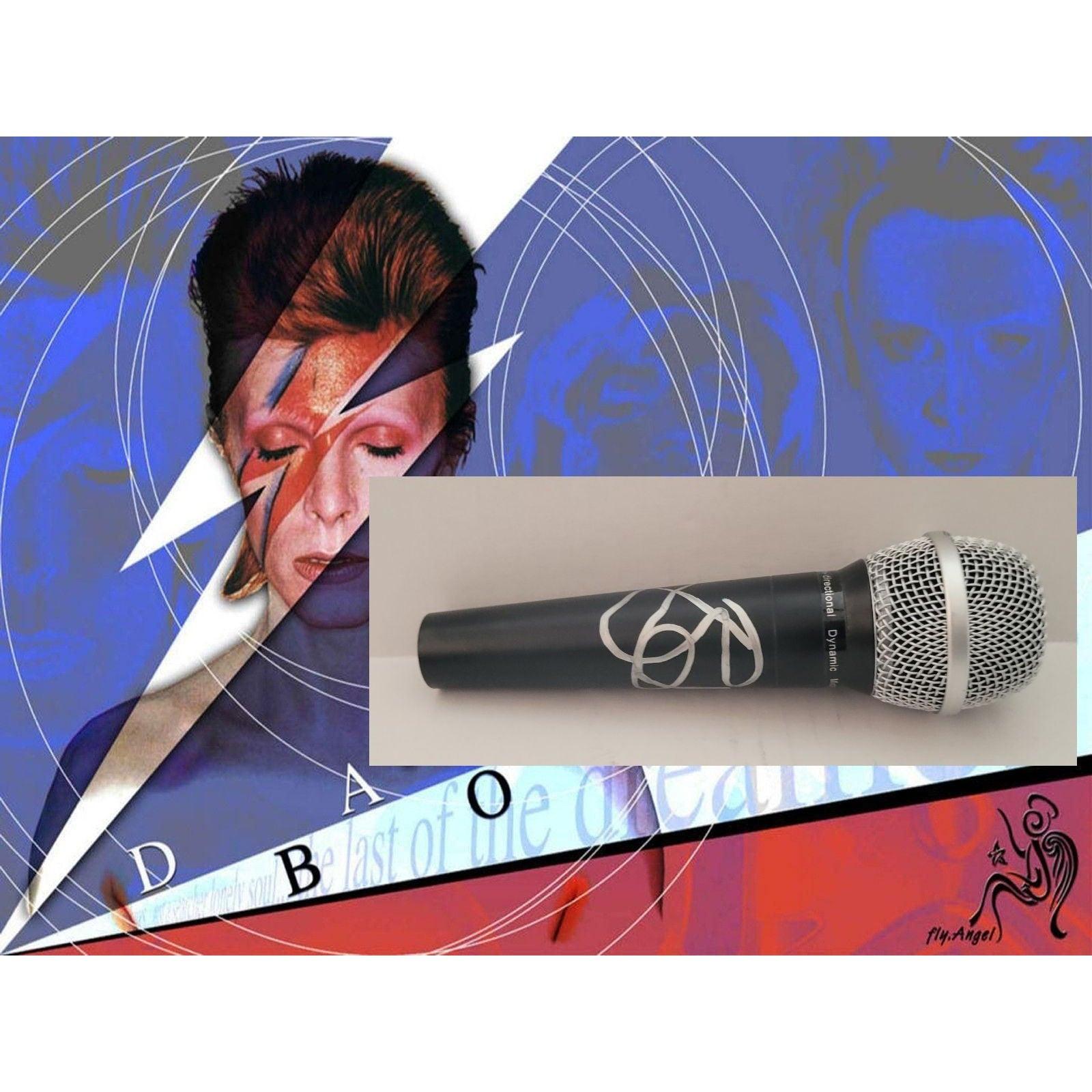 David Bowie microphone signed with proof – Awesome Artifacts