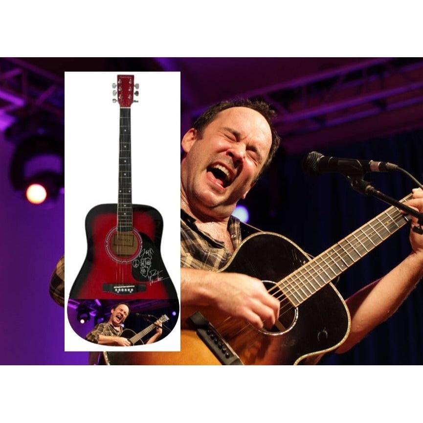 Dave Mathews signed with sketch by Dave One of a Kind full size acoust