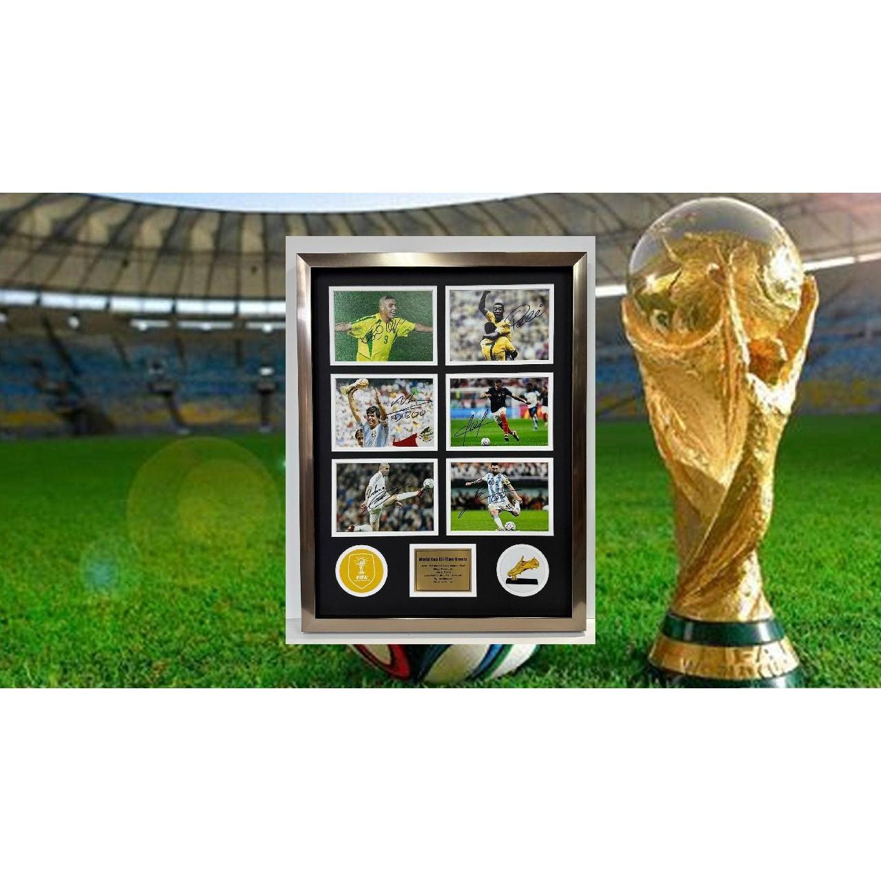 Lionel Messi Diego Maradona Pele Kylian Mbappe Ronaldo World Cup