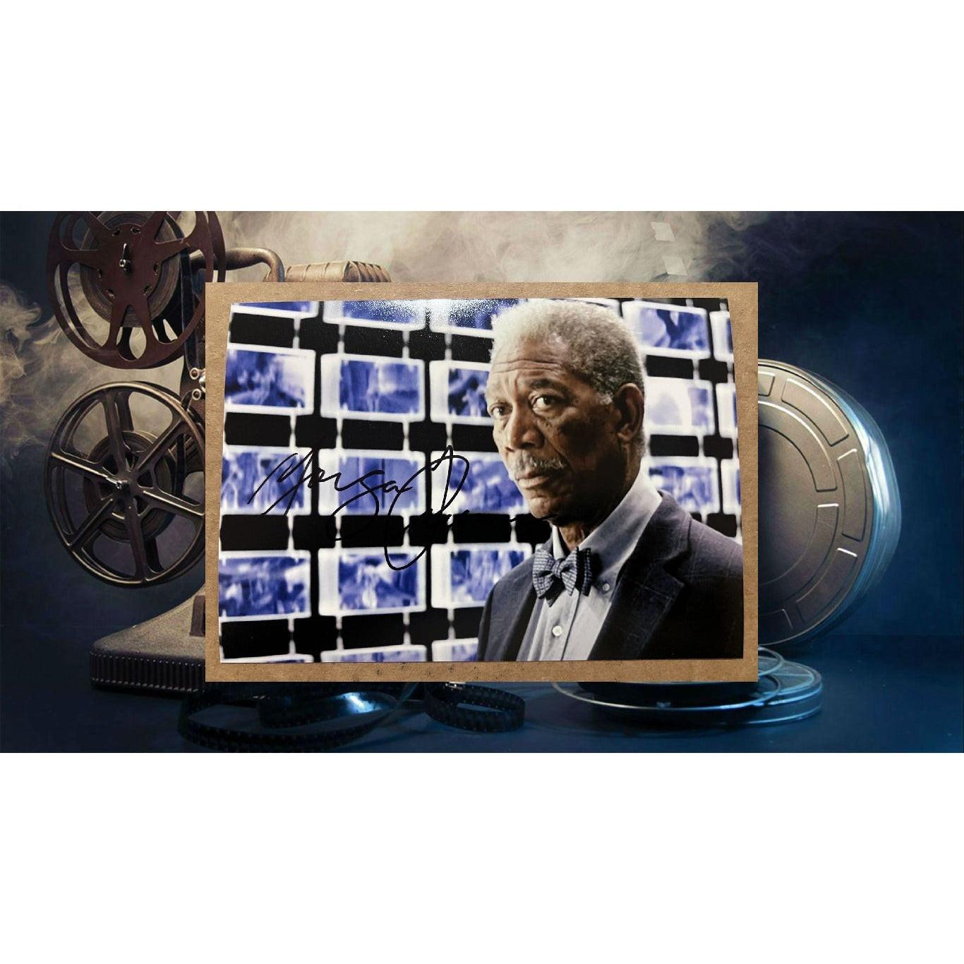 The Dark Knight ''Lucius Fox'' Morgan Freeman 5x7 photo signed with