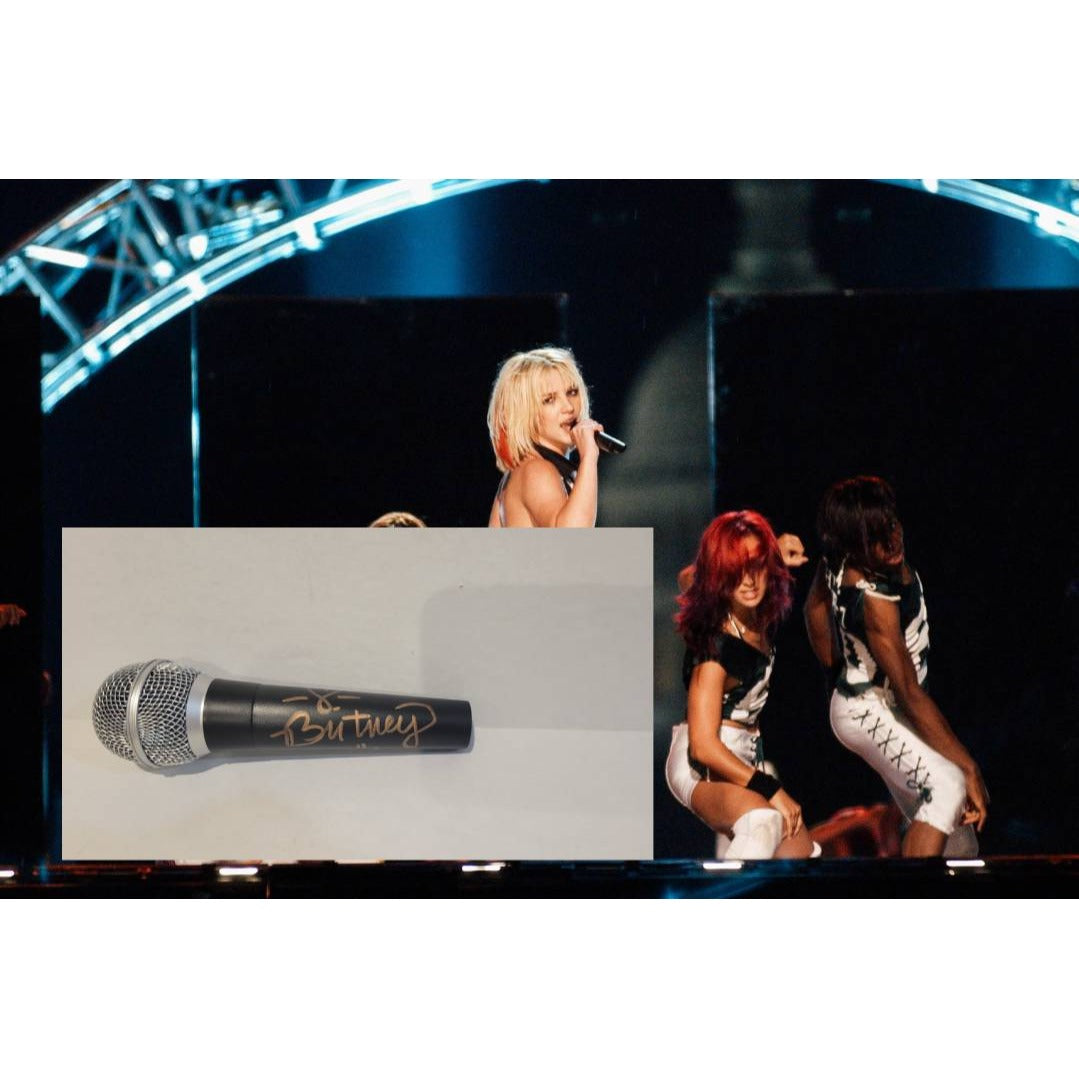Britney Spears microphone signed with proof
