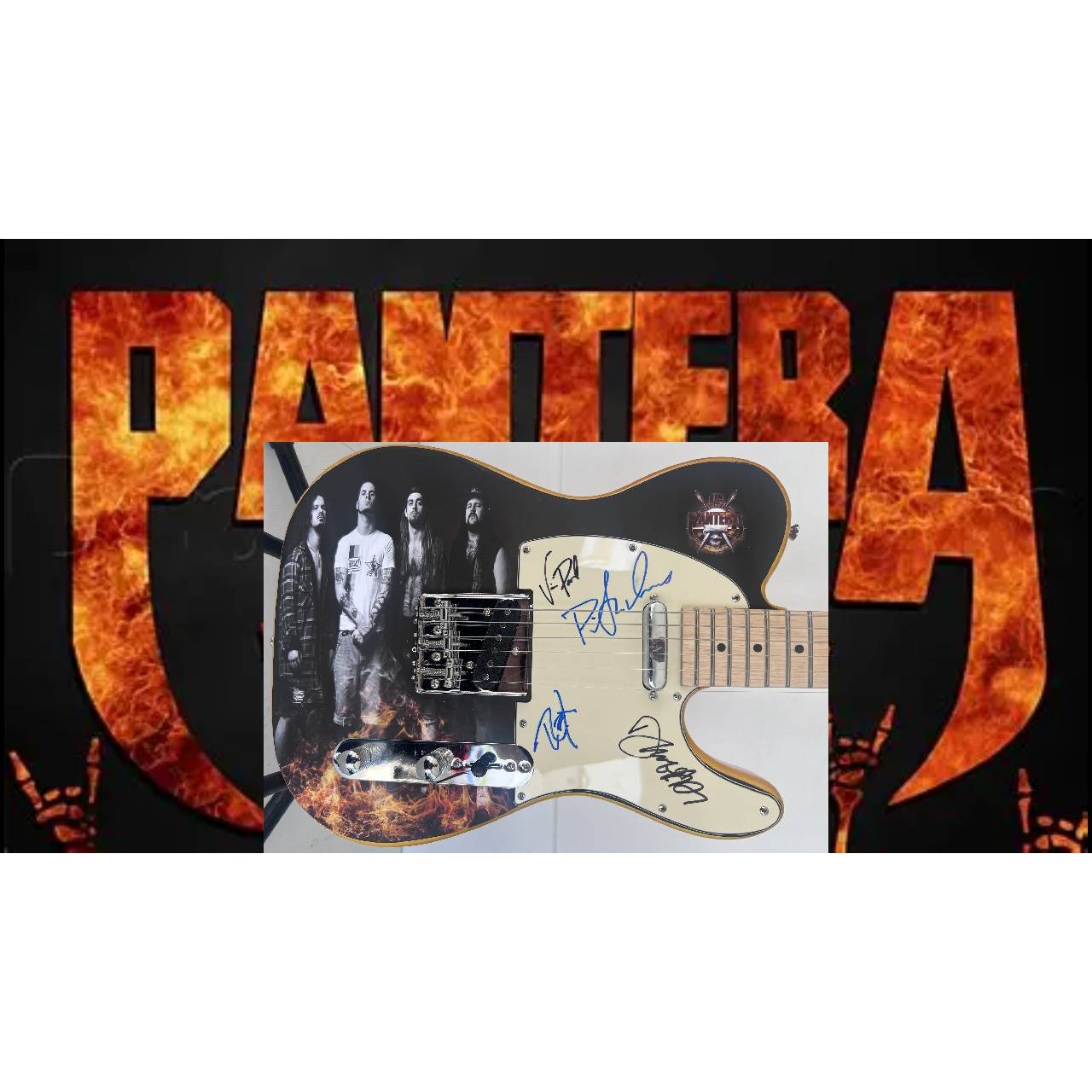 Pantera Phil Anselmo, Dimebag Darrell Abbott, Rex Brown, and Vinnie Pa