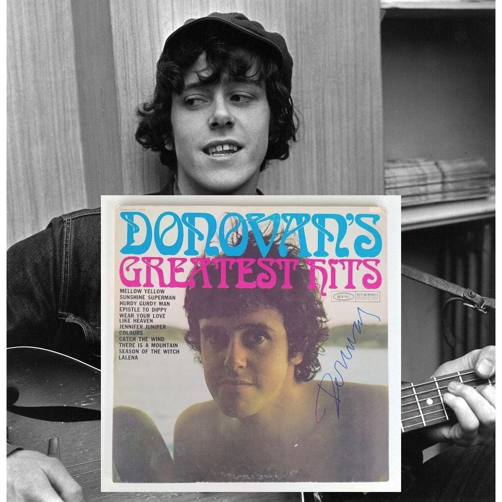 Donovan "Greatest Hits" original album LP signed with proof - Awesome ...