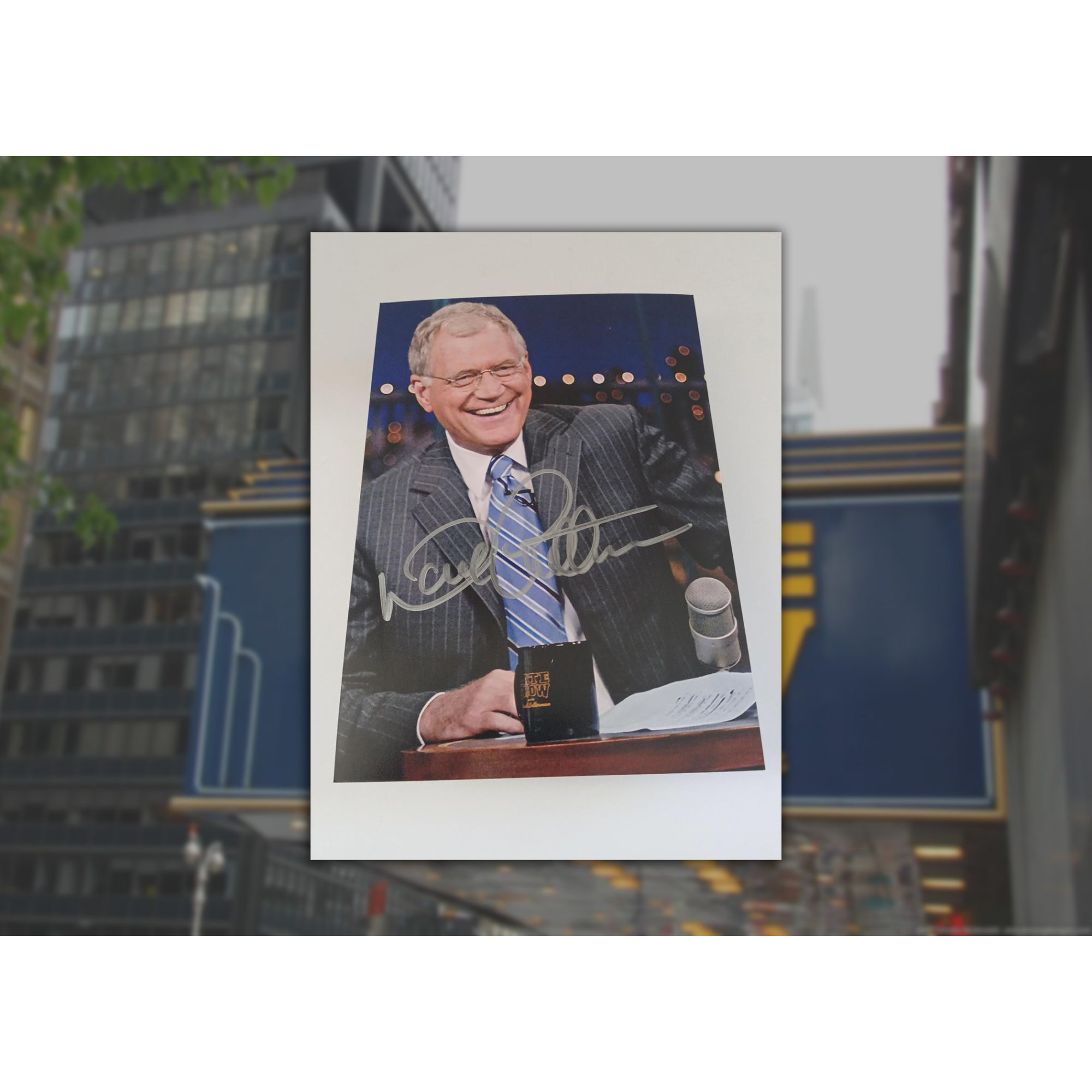 David Letterman 5x7 photograph signed with proof - Awesome Artifacts