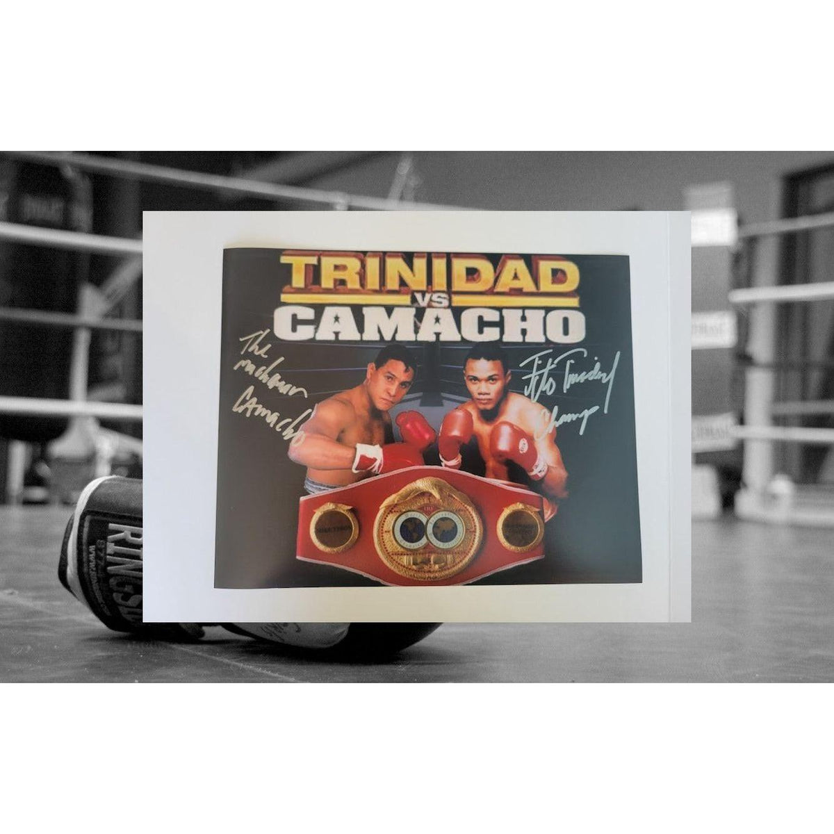 Hector Macho Camacho Felix Trinidad a 8 x 10 photo sign with proof ...