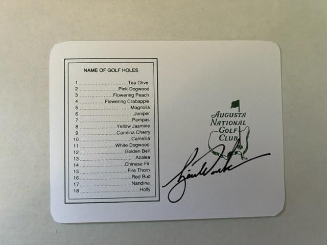 Tiger Woods Augusta National Masters scorecard signed with proof ...
