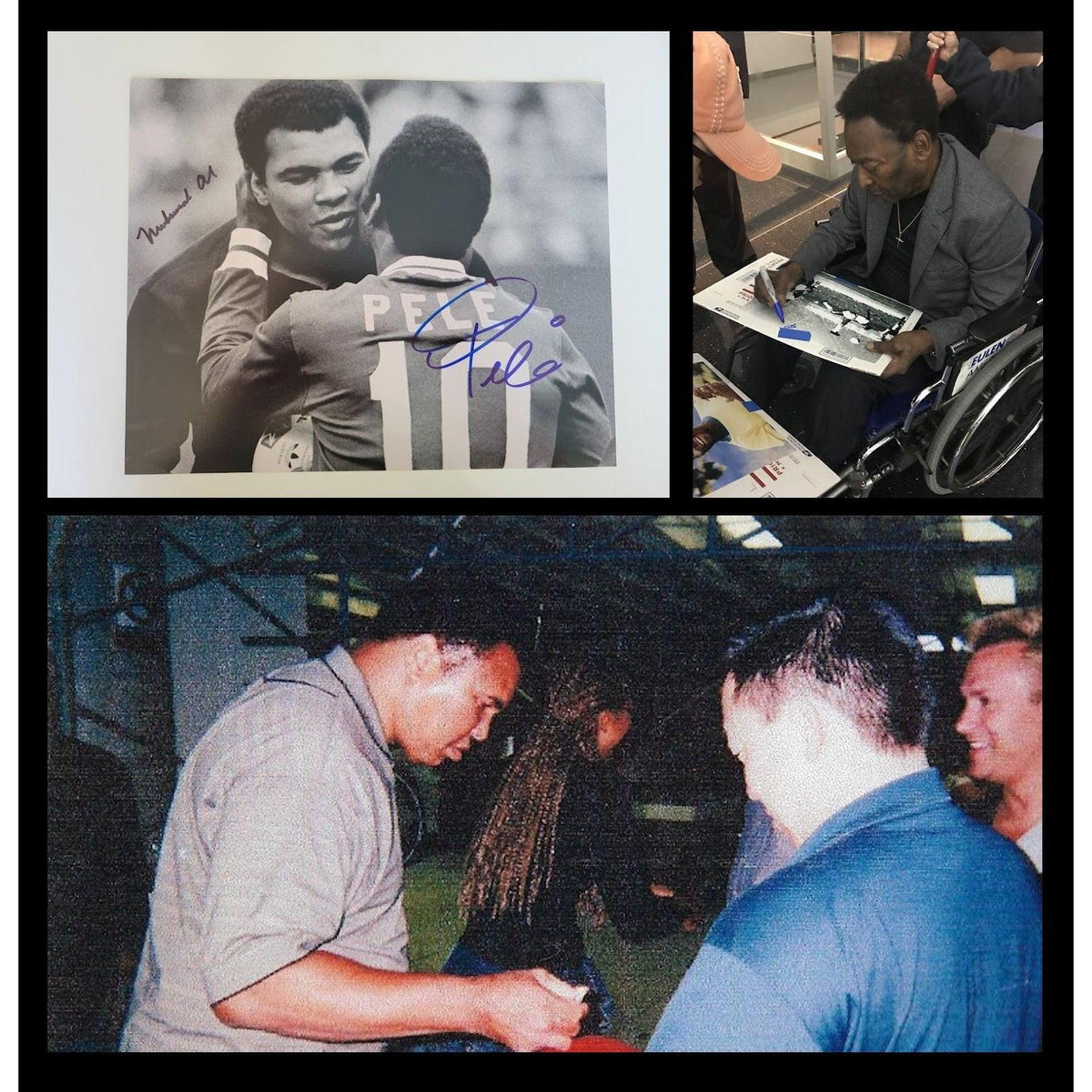 Muhammad Ali and Pele 8 x 10 photo signed with proof | Awesome Artifacts